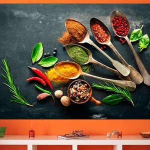 Colorful Kitchen Art Triptych Wall Art Kitchen Poster Dining Room Wall ...