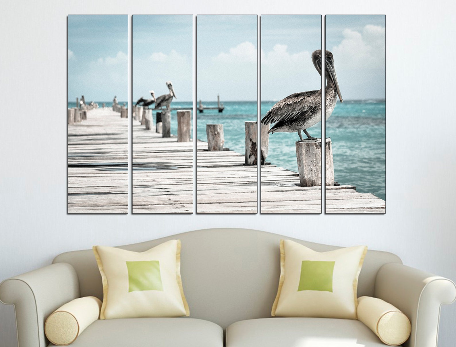 Pelicans Bird Prints Pelican Wall Art Bird Poster Pelican Print Canvas ...