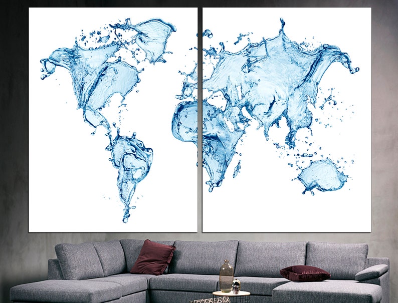 World Map Print Extra Large Wall Art World Map Wall Decor Map | Etsy