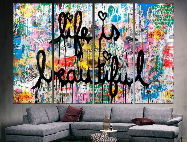 Motivational Canvas Life is Beautiful Large Canvas Art - Etsy