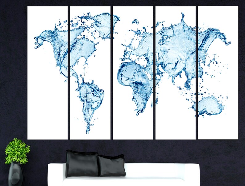 World Map Print Extra Large Wall Art World Map Wall Decor Map | Etsy