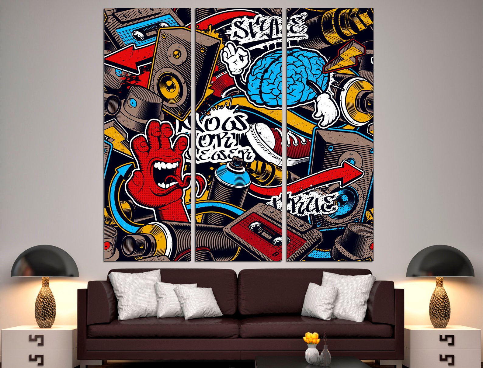 Graffiti Canvas Street Art on Canvas Original Canvas Art - Etsy