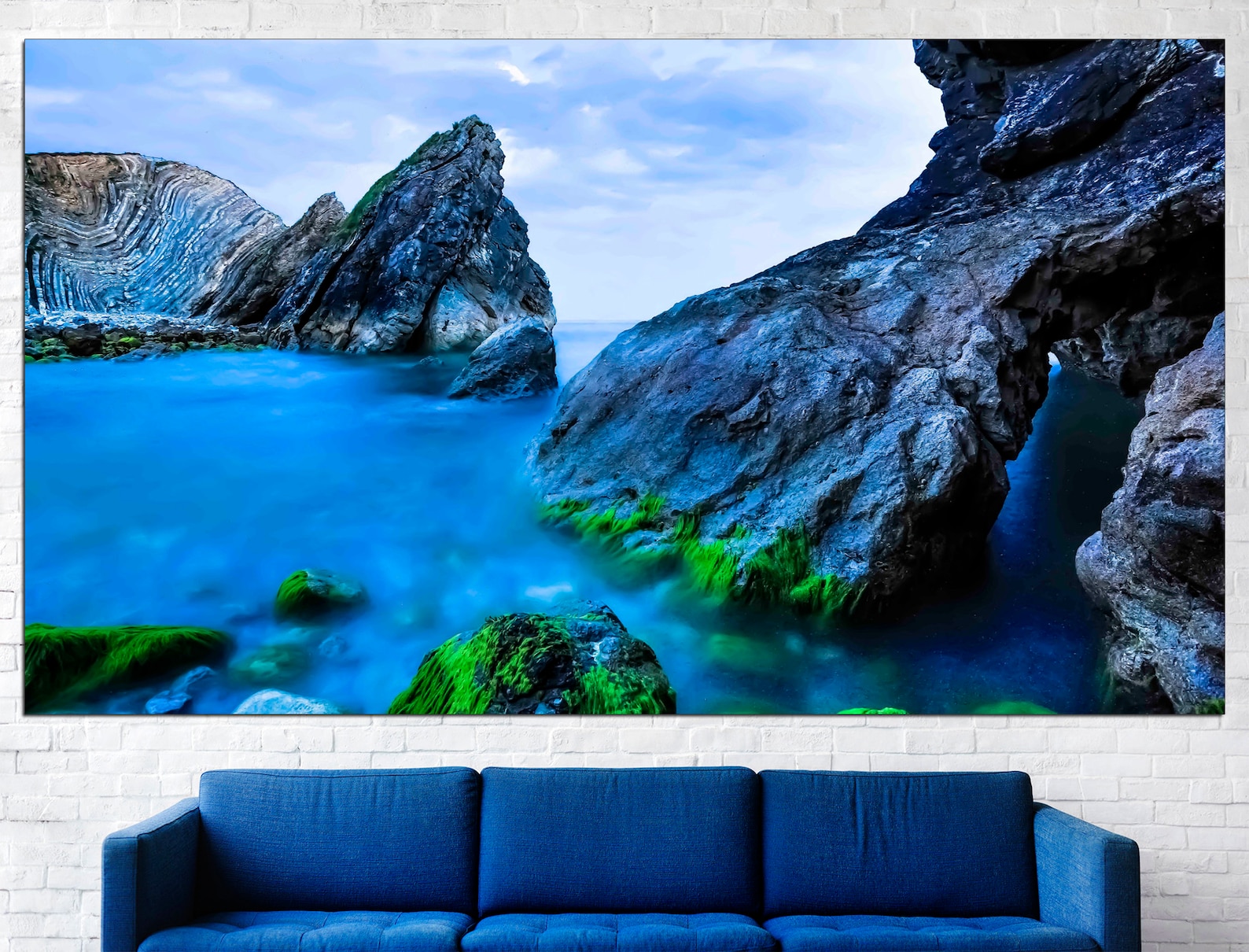 Ocean Mountains Ocean Landscape Mountain Landscape Sea Canvas Art ...