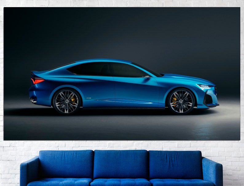 Acura Type S Car Canvas Acura Wall Art Supercar Canvas Acura - Etsy