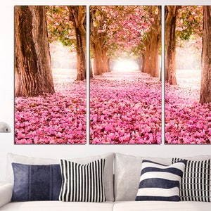 Sakura Print Large Wall Art Sakura Flowers Spring Flower Photo Canvas ...
