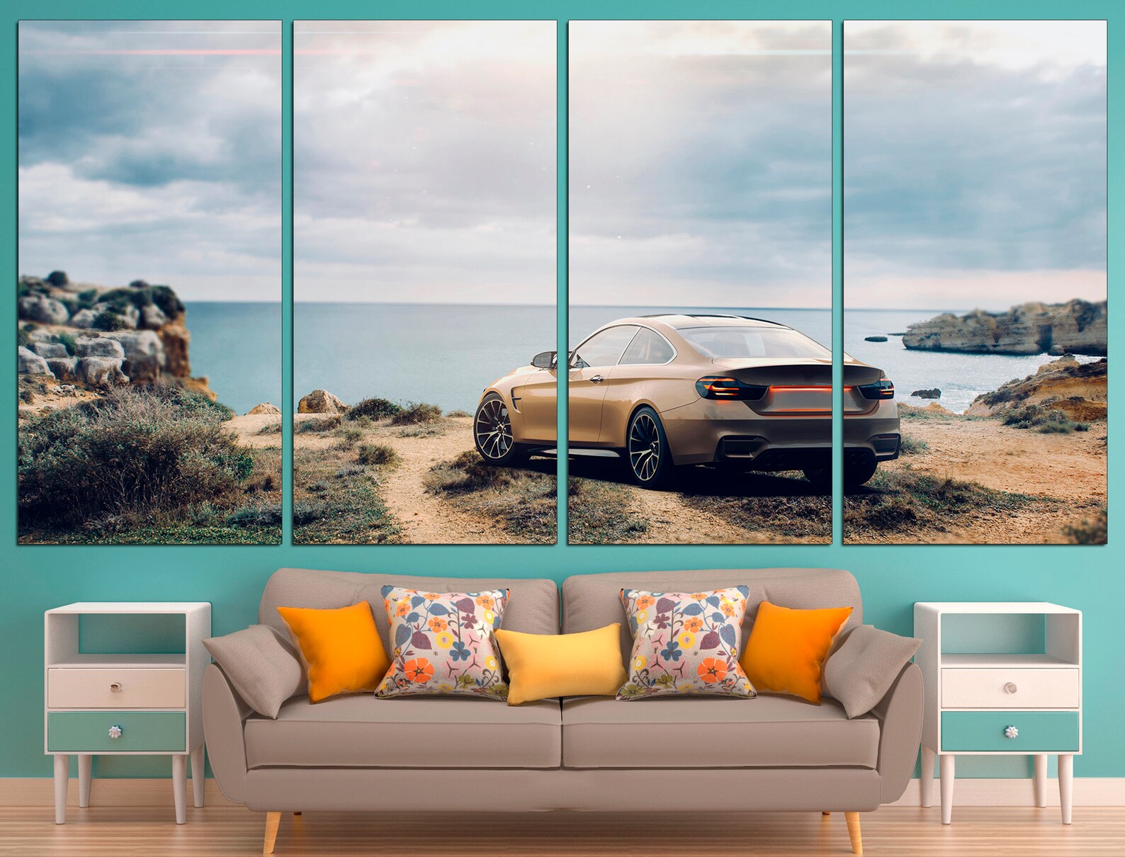 BMW 7 Series Car Canvas Art BMW Poster Large Canvas Art BMW Wall Art ...