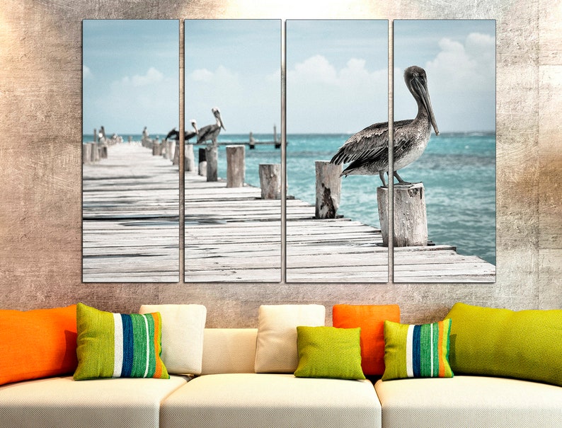 Pelicans Bird Prints Pelican Wall Art Bird Poster Pelican Print Canvas ...