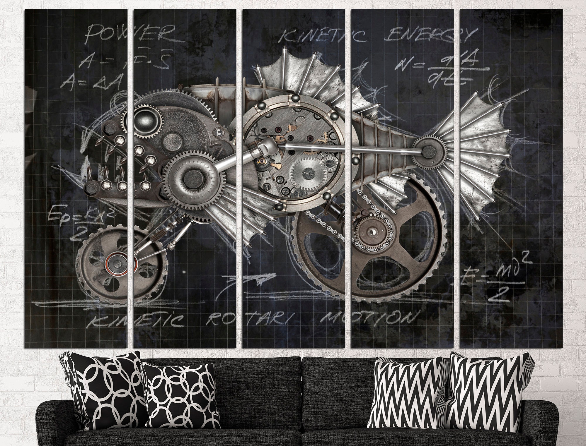 Steampunk Wall Art Large Canvas Art Steampunk Wall Decor | Etsy