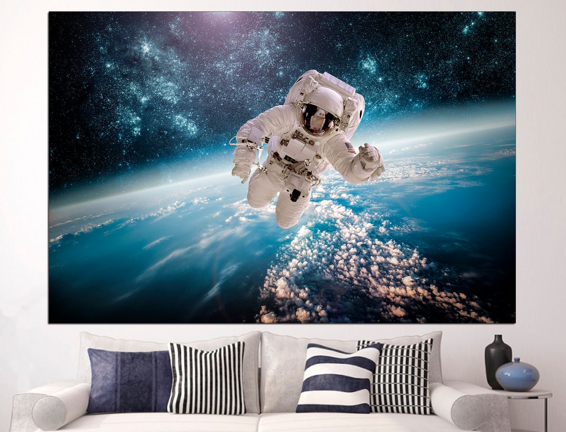 Astronaut Wall Art Space Poster Astronomy Art Planet Wall Art - Etsy