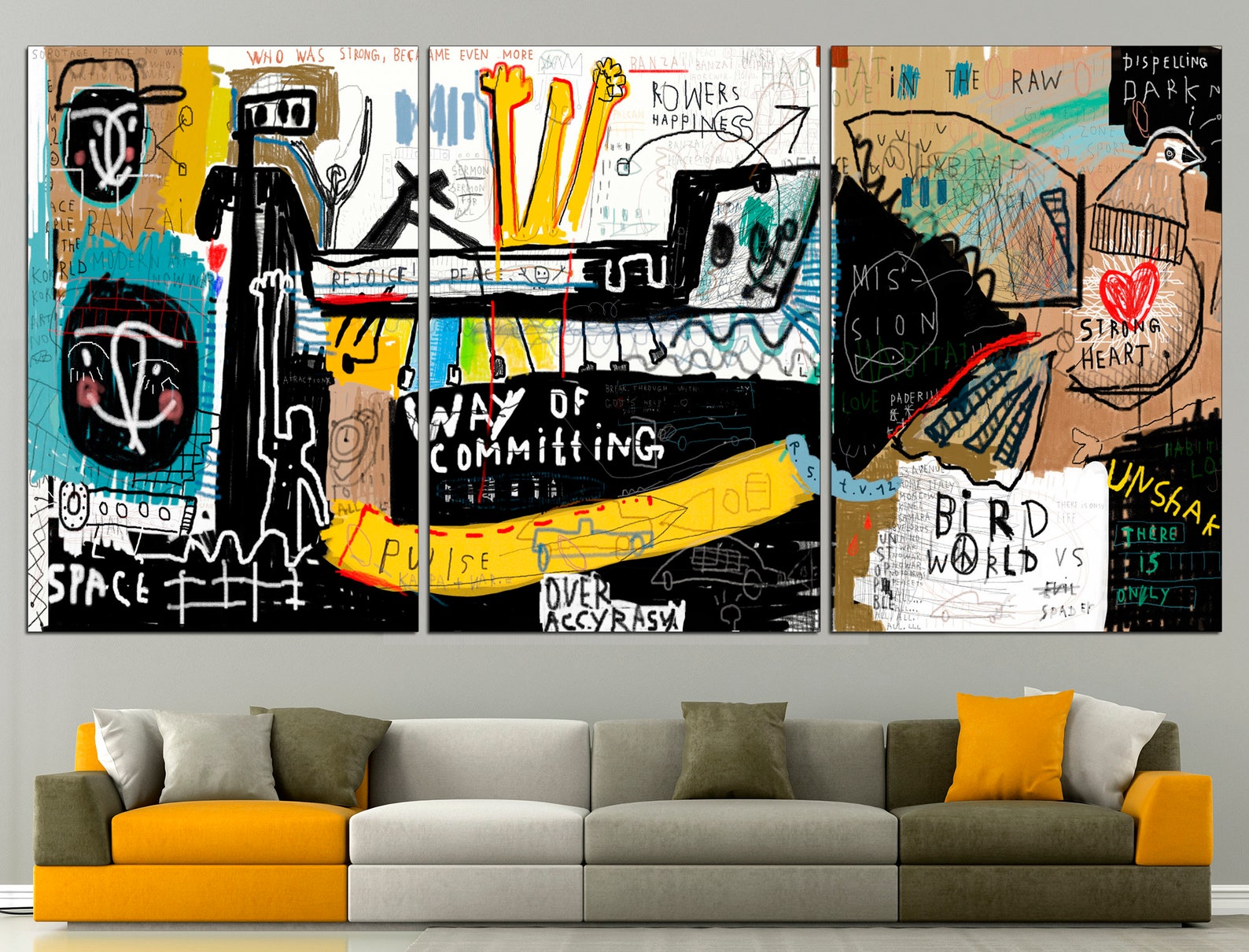 Abstract Canvas Art Graffiti Art Print Street Art Canvas Graffiti ...