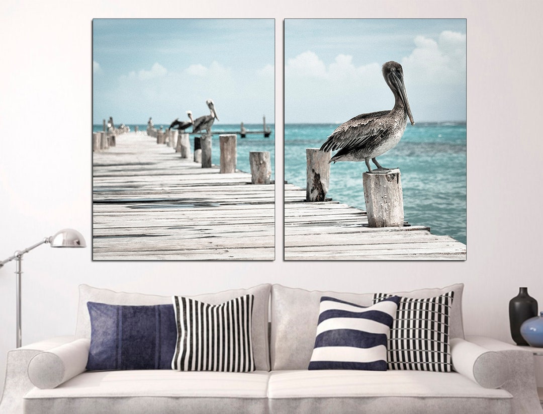 Pelicans Bird Prints Pelican Wall Art Bird Poster Pelican Print Canvas ...