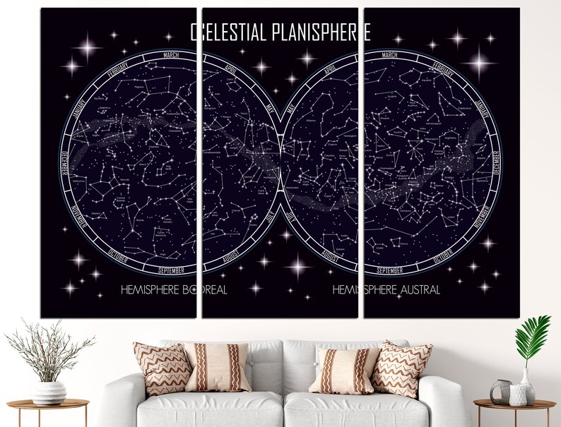 Constellation Map Star Map Print Star Map Framed Constellation - Etsy