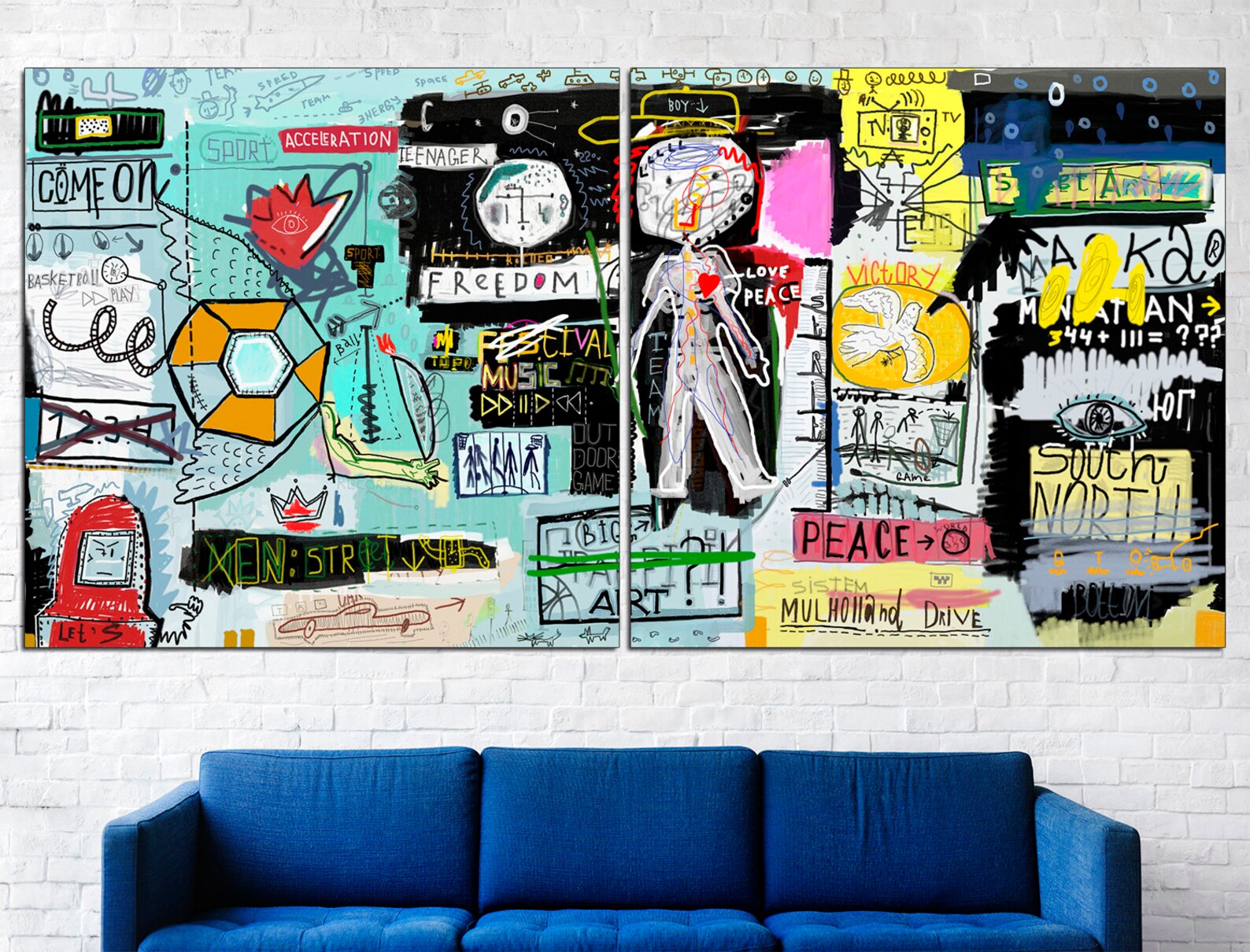 Graffiti Canvas Print Graffiti Art Print Abstract Art Print, Street Art ...