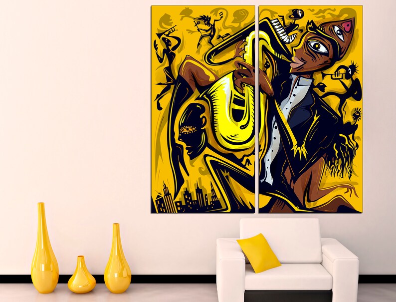 Jazz Print Music Wall Art Jazz Poster Large Wall Art Music Art | Etsy