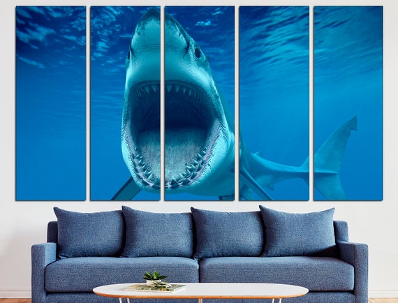 Shark Poster Sea Animal Wall Art Shark Room Decor Shark Prints - Etsy