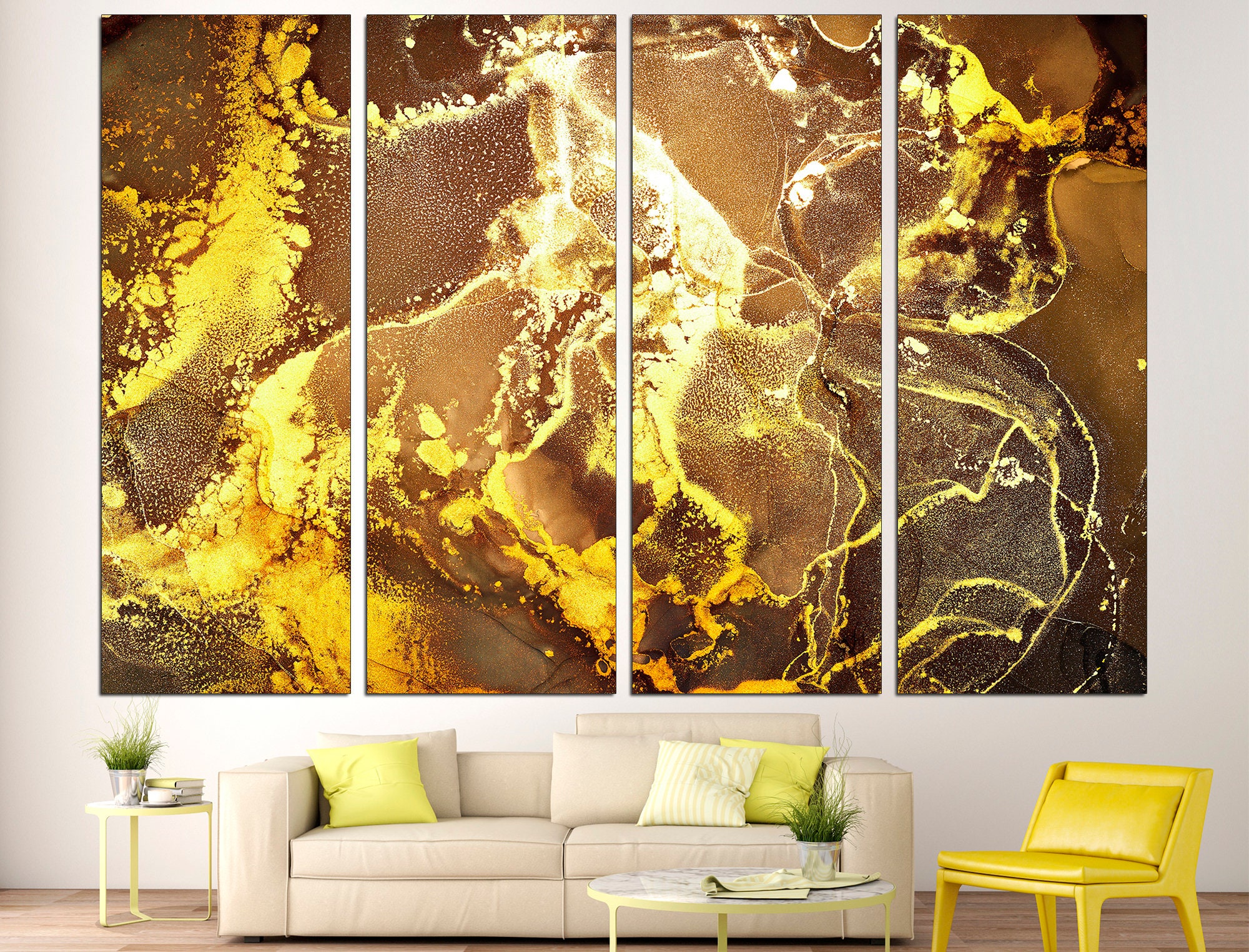 Gold Marble Print Large Marble Canvas Gold Marble Decor Marble | Etsy