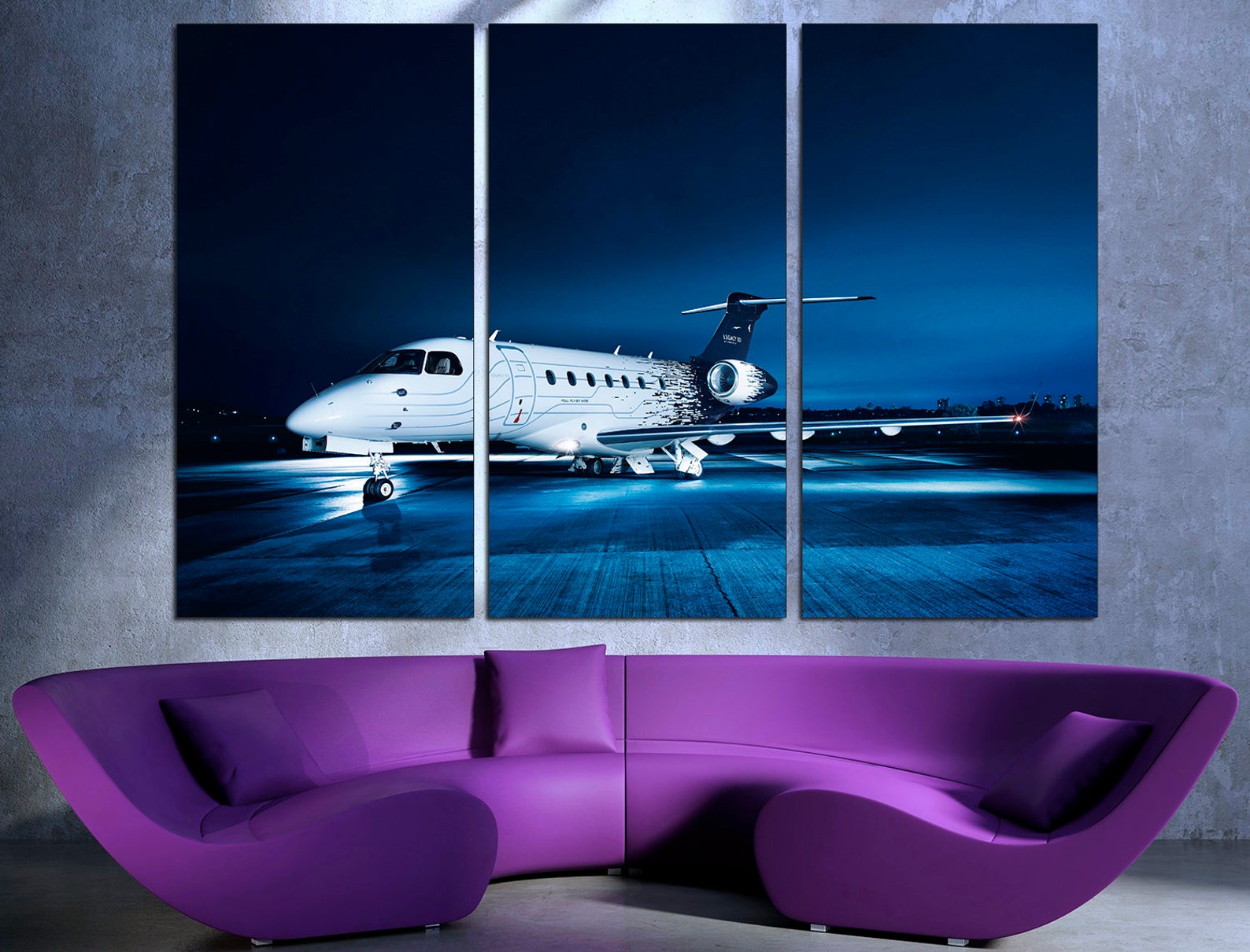 Airplane Wall Art Custom Canvas Print Aviation Wall Decor - Etsy