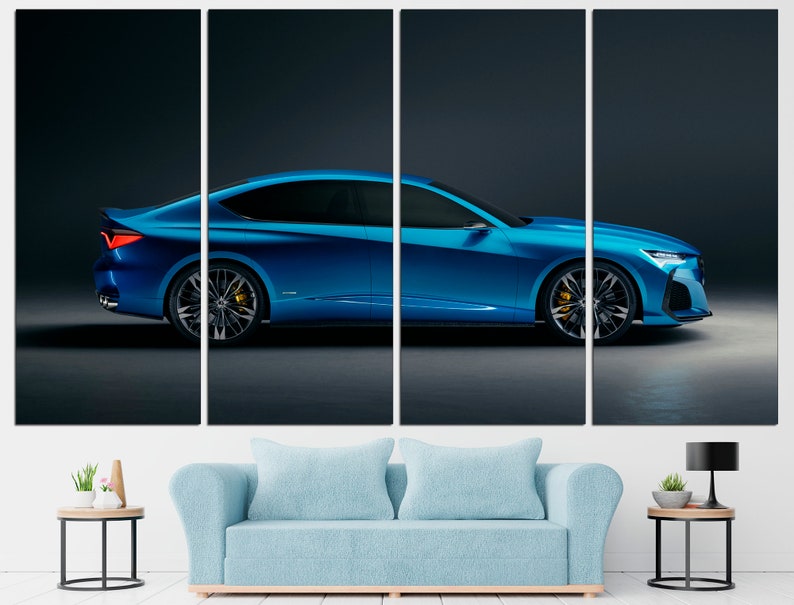Acura Type S Car Canvas Acura Wall Art Supercar Canvas Acura - Etsy