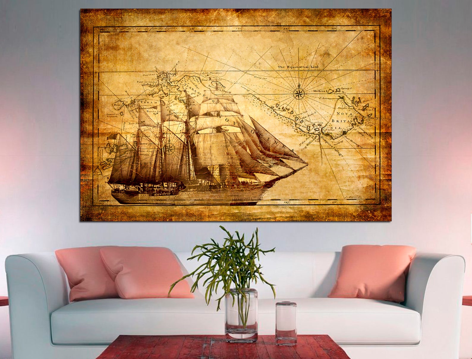 Vintage World Map Extra Large Wall Art World Map Poster Old | Etsy