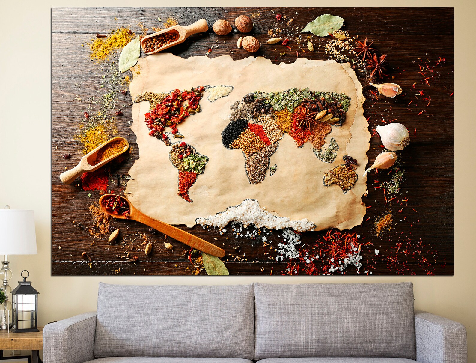 World Map Print World Map Poster World Map Canvas Large World - Etsy