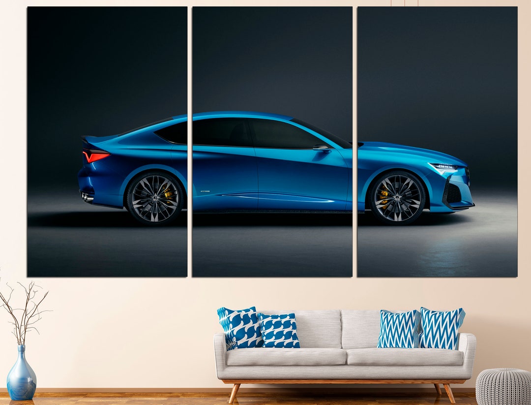 Acura Type S Car Canvas Acura Wall Art Supercar Canvas Acura Car Art ...