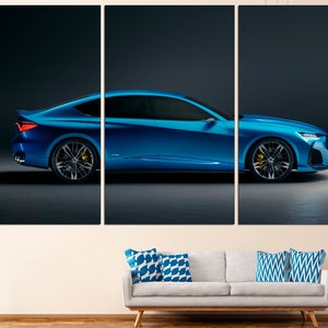Acura Type S Car Canvas Acura Wall Art Supercar Canvas Acura Car Art ...