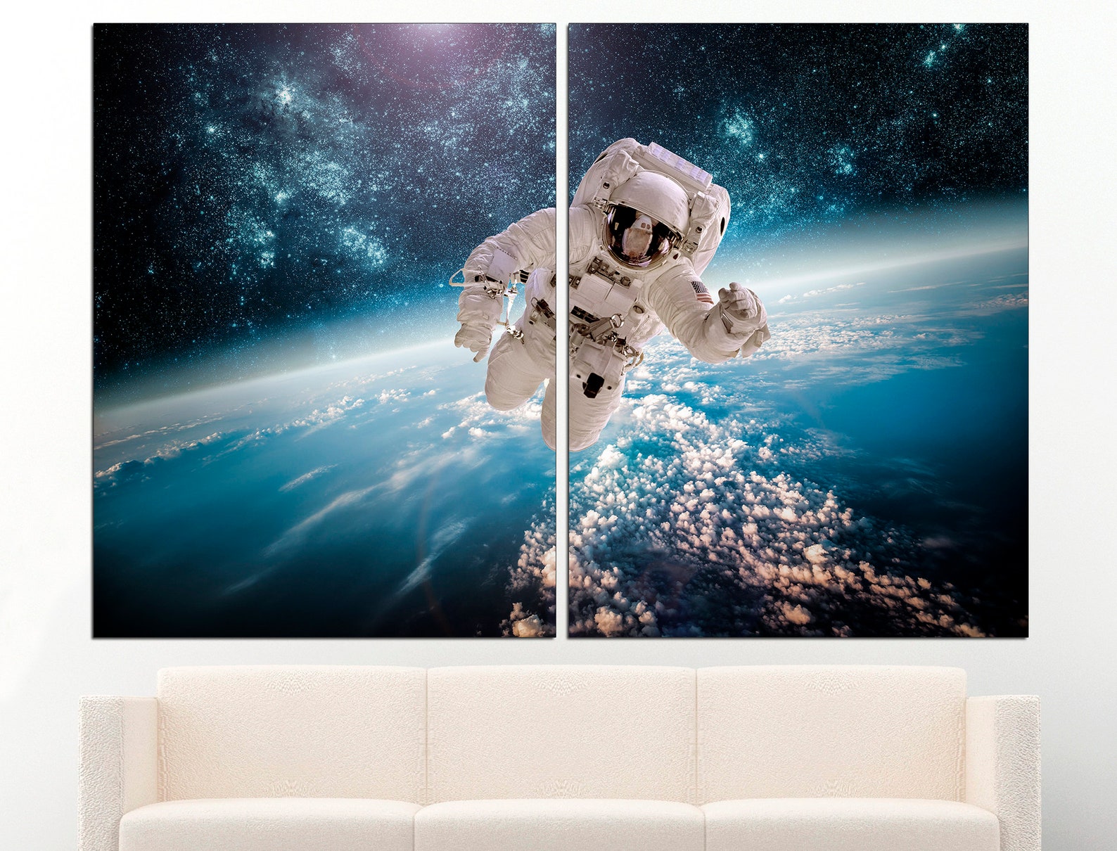 Astronaut Wall Art Space Poster Astronomy Art Planet Wall Art Extra ...