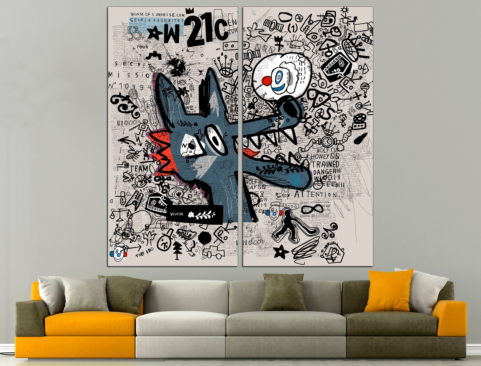 Graffiti Art Print Modern Wall Art Street Art Canvas Extra | Etsy