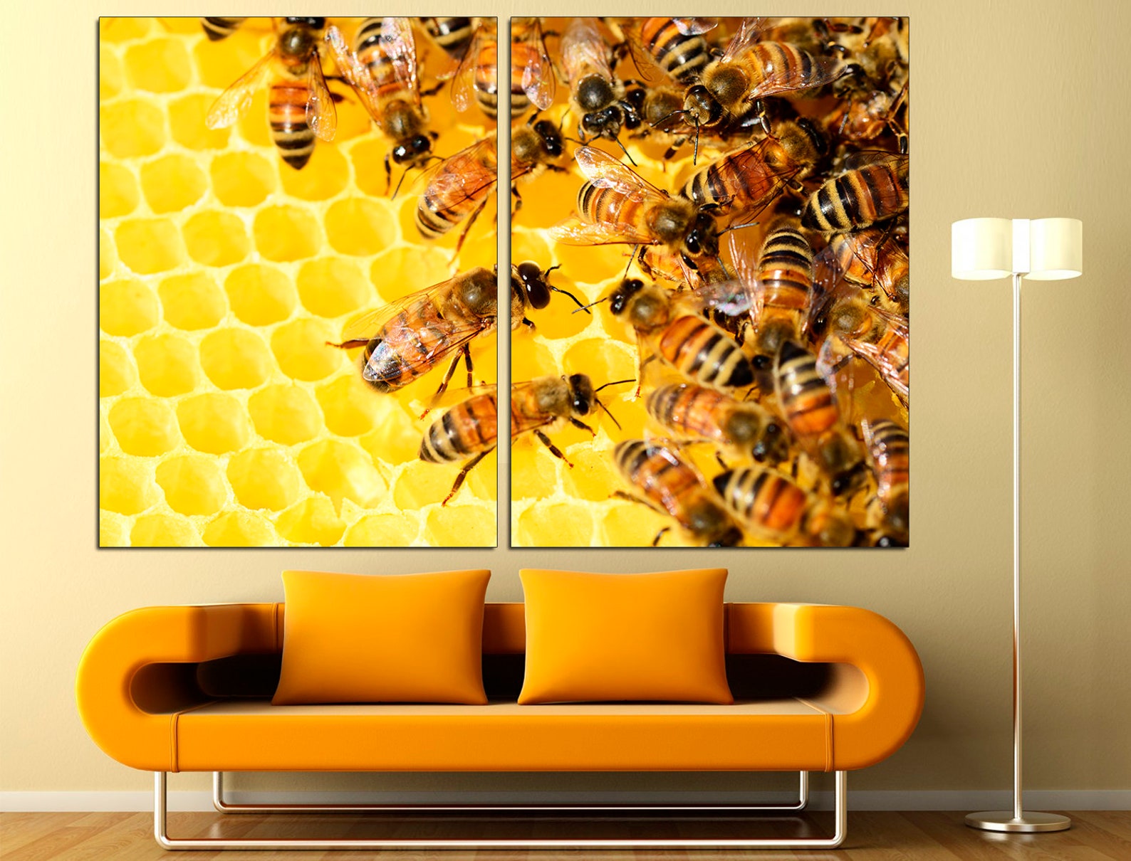 Bee Wall Art Housewarming Gift Bee Print Bee Gift Bee Canvas - Etsy