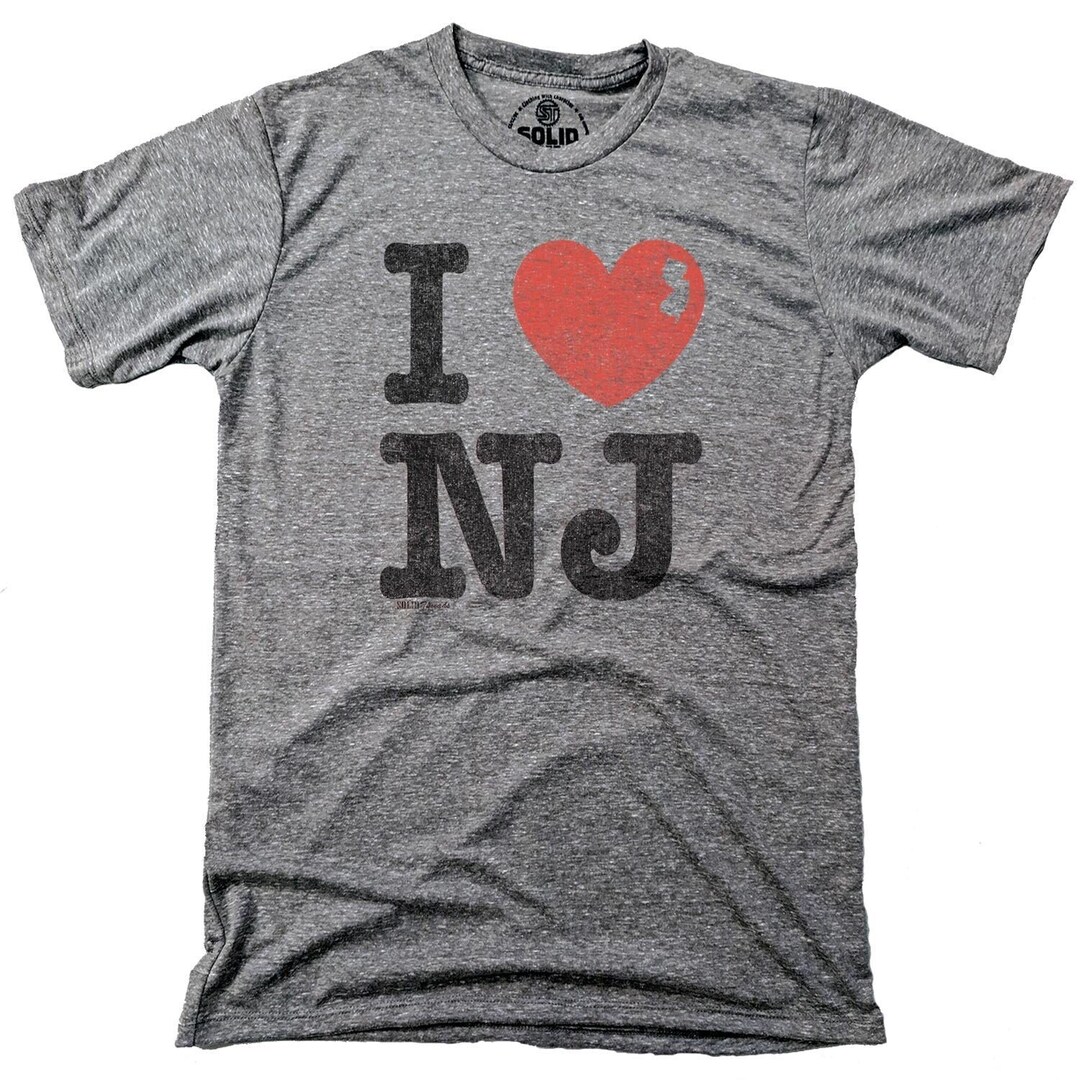 I Heart NJ Vintage Inspired T-shirt, Classic I Love New Jersey Retro ...