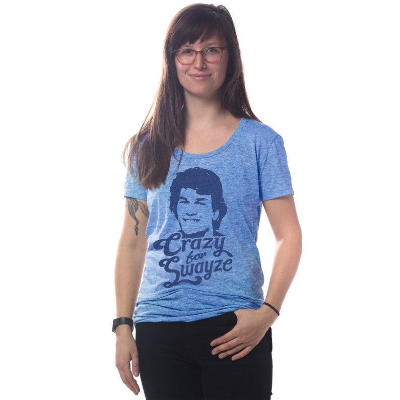 Womens Crazy For Swayze Vintage Inspired T Shirt Retro 90s Movie Tee