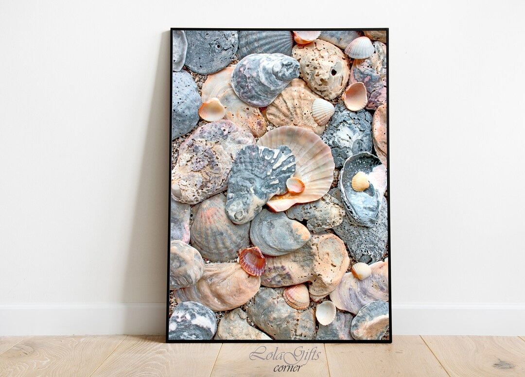 Seashells Print, Ocean Wall Art, Nautical Poster, Digital Prints ...