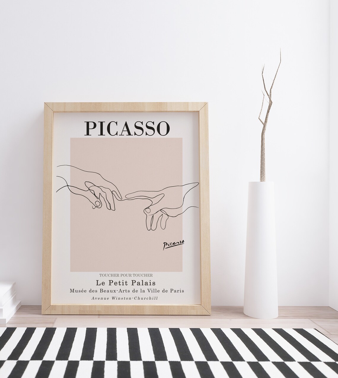 Picasso Hands Touching Hands Line Drawingpablo Picasso - Etsy