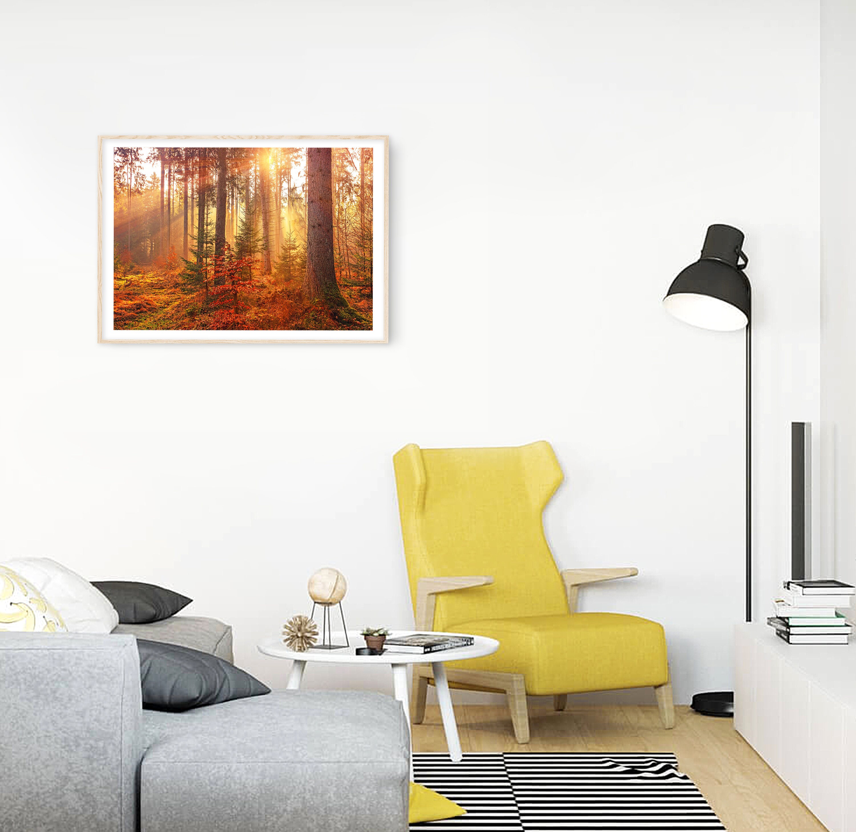 Forest Print Autumn Forest Poster Horizontal Print Digital - Etsy