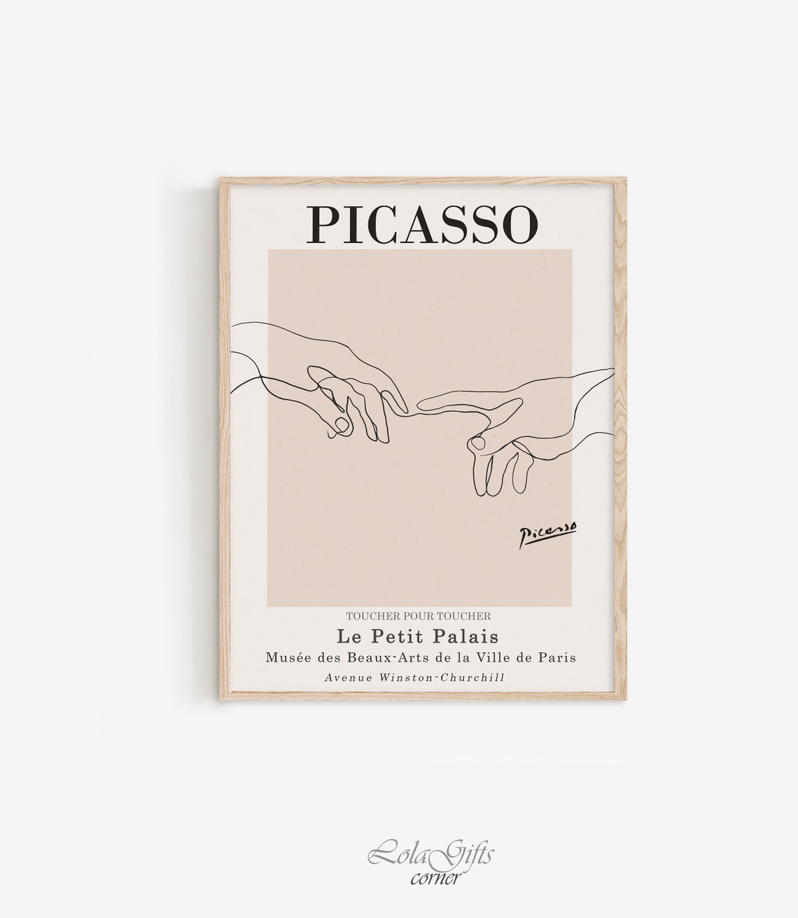 Picasso Hands Touching Hands Line Drawingpablo Picasso - Etsy