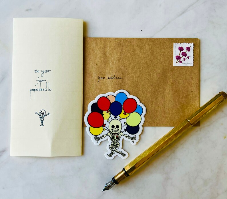 Bone Voyage Skeleton Sticker Vinyl Sticker Decals | Etsy