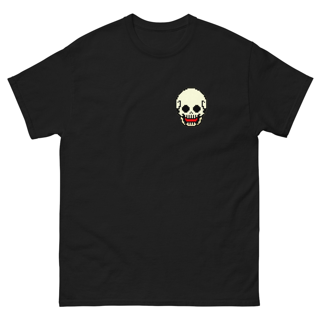 Pixelated Skull | Skull T-shirt | Popodoodle - Etsy