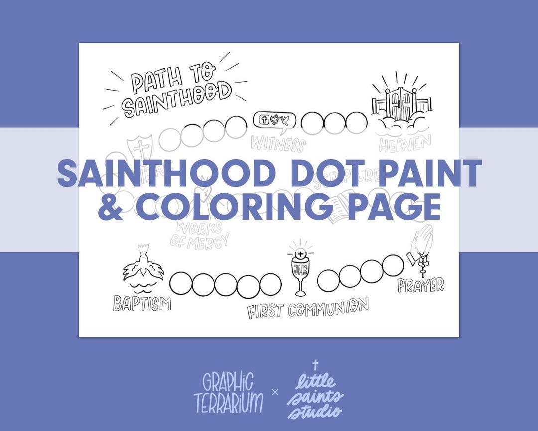 Path to Sainthood Dot Painting Marker Page – Catholic Coloring ...