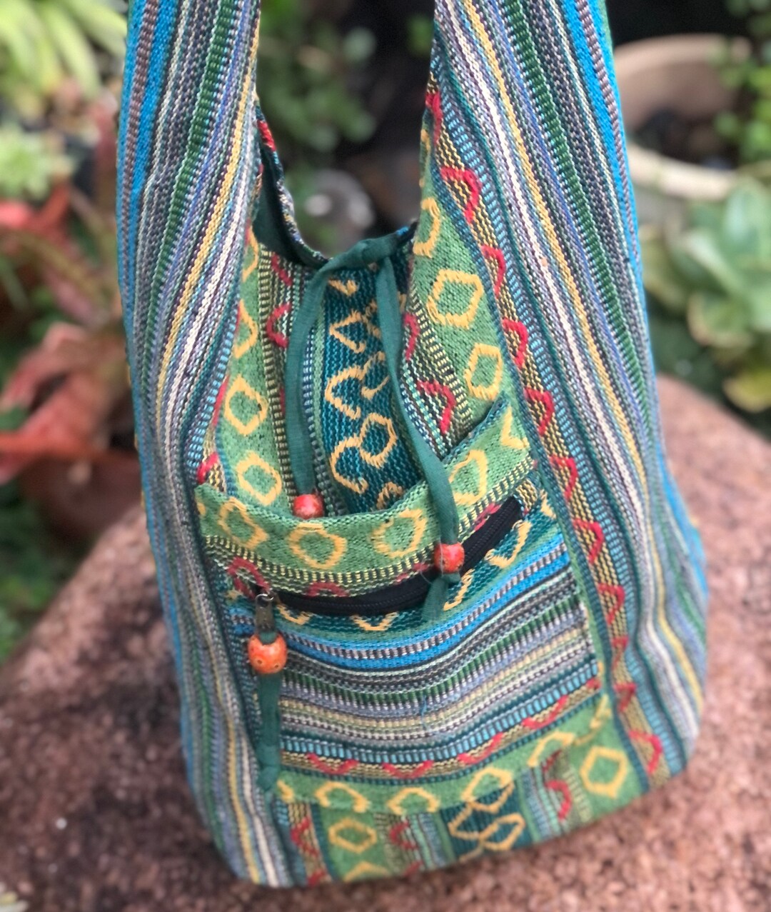 Green Mixed Colour, Crossbody Bag /boho Bag /hippie Bag/ Casual Bag ...