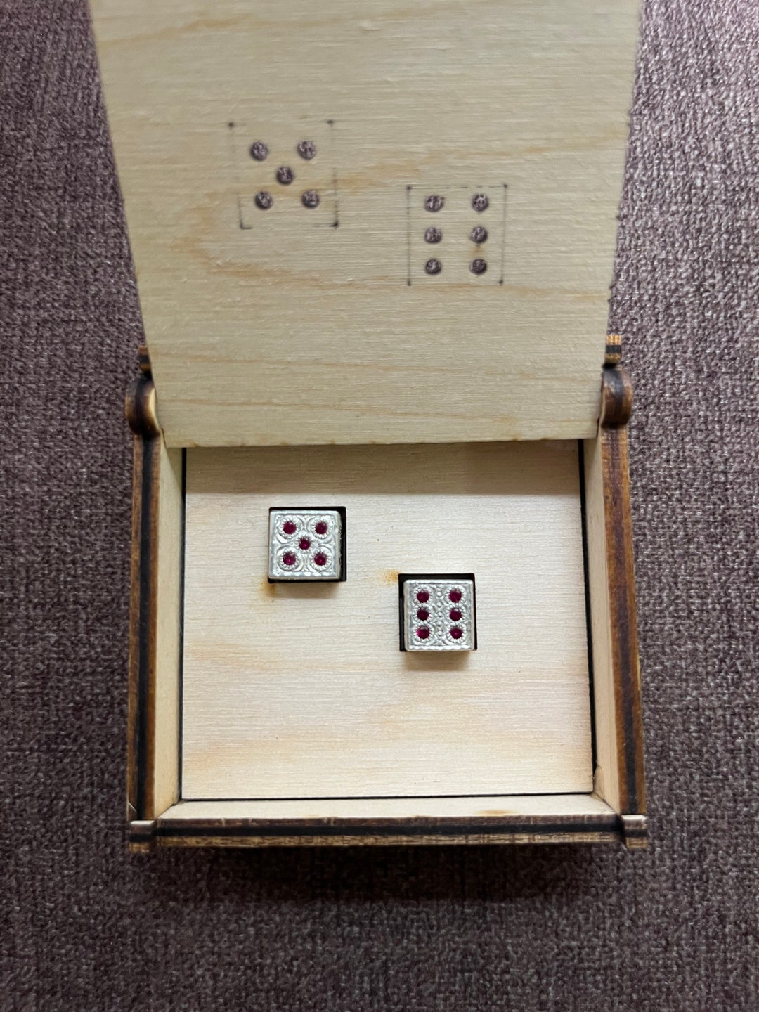 Silver Dice. Dices With Unique Stones.!!! - Etsy