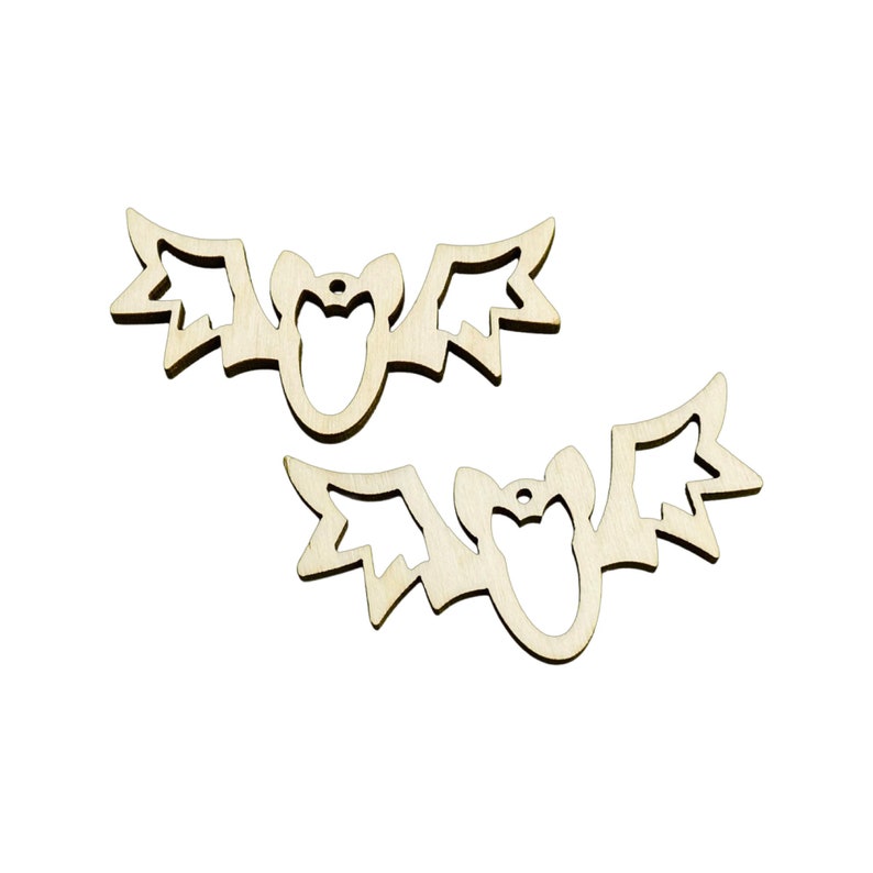 Bulk Unfinished Wood Bat Charms, Halloween Earring Blanks (2 Inch) - Etsy