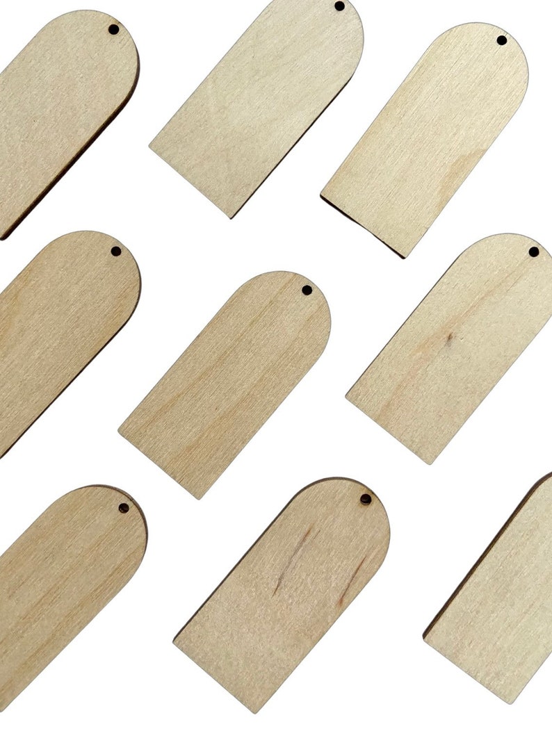 6 Birch Plywood Dome Tags, Unfinished Wood Cutouts DIY Crafts - Etsy