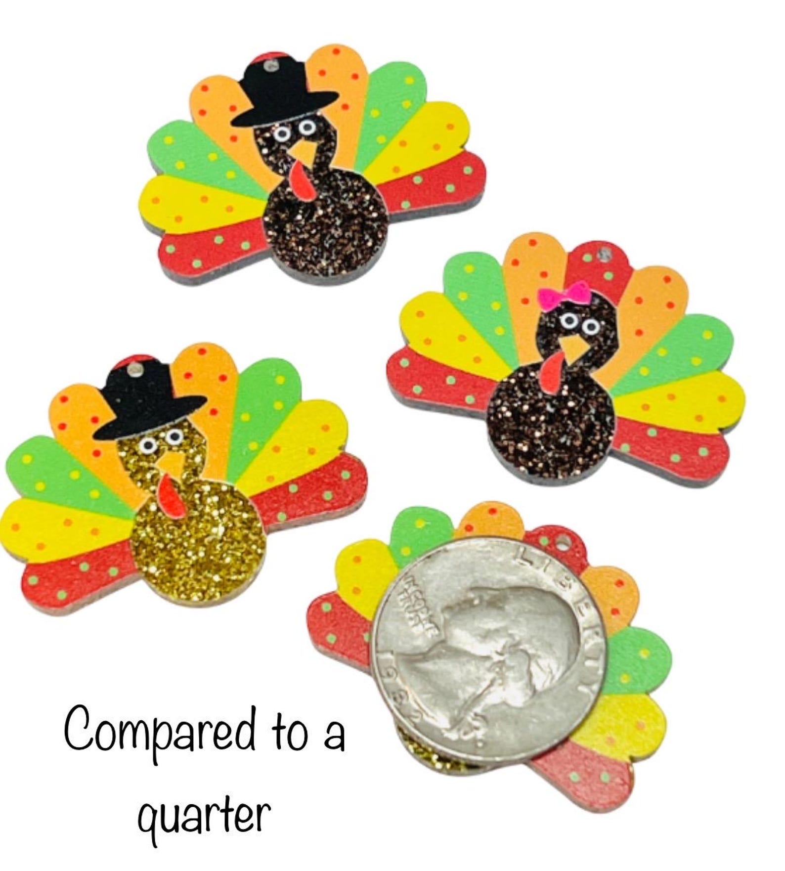 Acrylic Thanksgiving Turkey Earring Blanks, DIY Jewelry Supply - Etsy