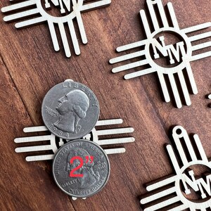 12pc to 24pc Unfinished Wood Zia Sign New Mexico Sun Symbol Earrings ...