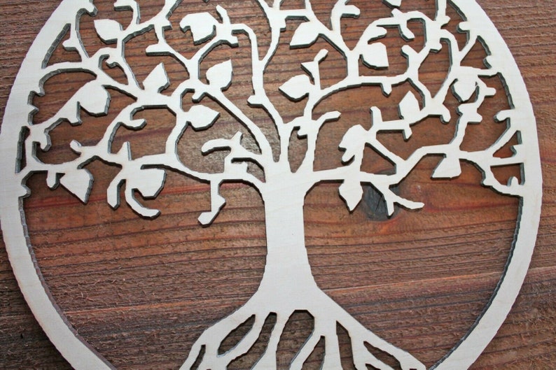 Tree of Life W/leaves Unfinished Wood Cutout Cut Out Shape - Etsy