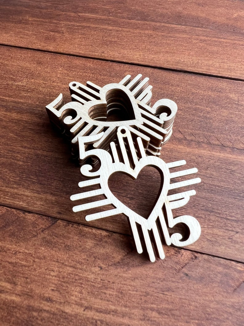 12pc to 24pc Unfinished Wood Zia 505 Sign New Mexico Sun - Etsy