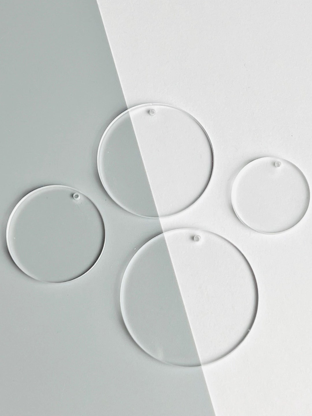 Bulk (2-24pcs) Clear Acrylic Round Circle Disc Blanks Great for Jewelry ...