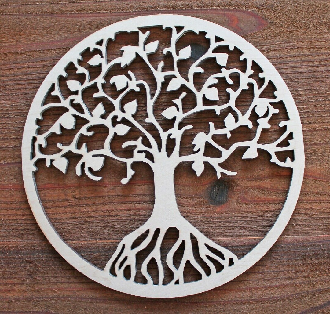 Tree of Life W/leaves Unfinished Wood Cutout Cut Out Shape Ready to ...