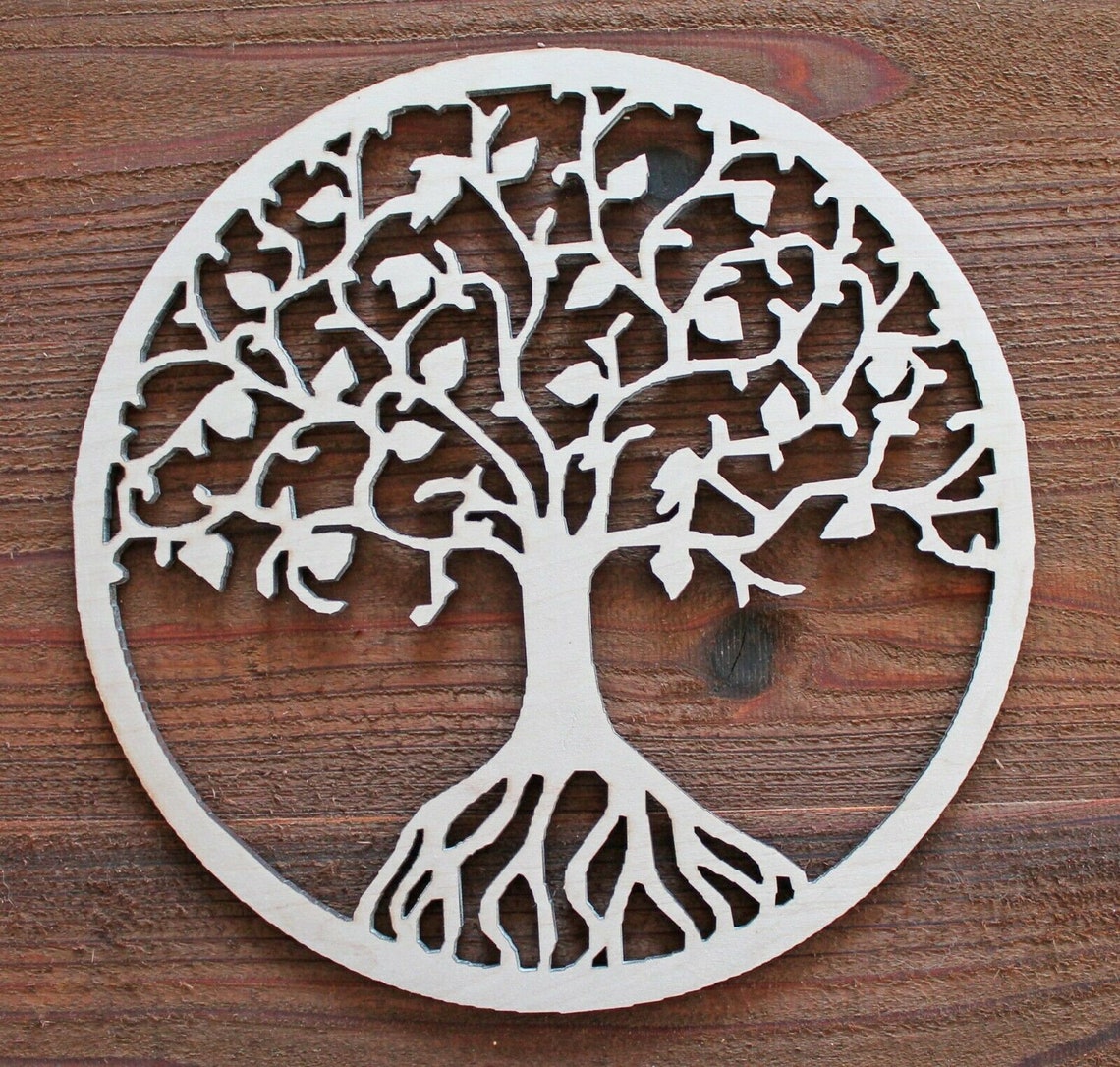 Tree of Life W/leaves Unfinished Wood Cutout Cut Out Shape - Etsy