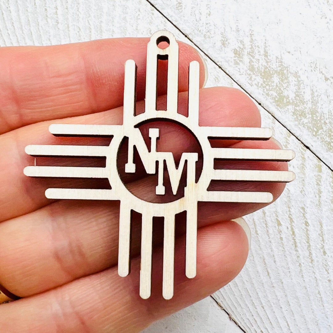 12pc to 24pc Unfinished Wood Zia Sign New Mexico Sun Symbol Earrings ...